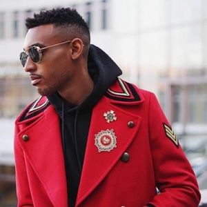 Zara | Jackets & Coats | Nwt Zara Man Red Long Military Wool Coat ...